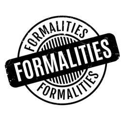 Formalities rubber stamp Royalty Free Vector Image