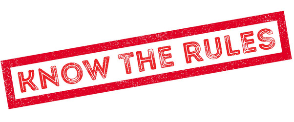 Know the rules rubber stamp Royalty Free Vector Image
