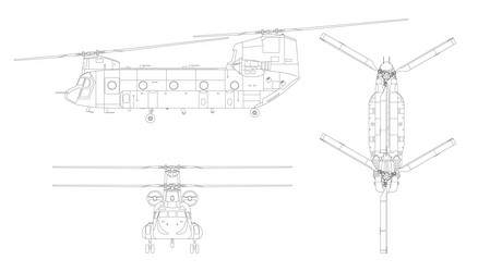 Longbow helicopter Royalty Free Vector Image - VectorStock