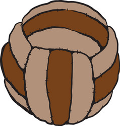 Old fashioned soccer football leather ball Vector Image