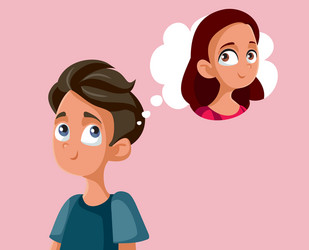 Thinking about love Royalty Free Vector Image - VectorStock