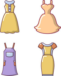 Princess dress icon cartoon style Royalty Free Vector Image