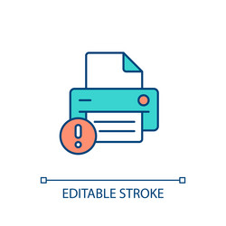 Logo or printer repair icon Royalty Free Vector Image