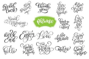 Let your ideas bloom handwritten inspirational Vector Image