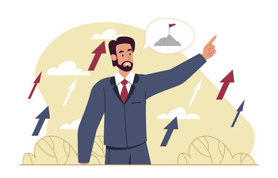 Business leadership concept manager leader Vector Image