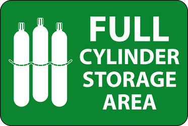 Gas cylinder sign full cylinder storage area Vector Image