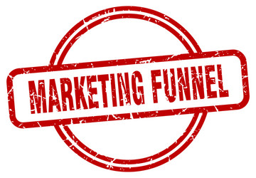 Marketing funnel stamp label Royalty Free Vector Image