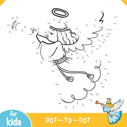 Numbers game education for children angel Vector Image