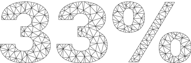 Polygonal carcass 101 text caption Royalty Free Vector Image