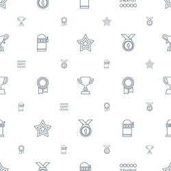 Prize icons pattern seamless white background Vector Image