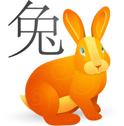 Rabbit as symbol for chinese zodiac Royalty Free Vector