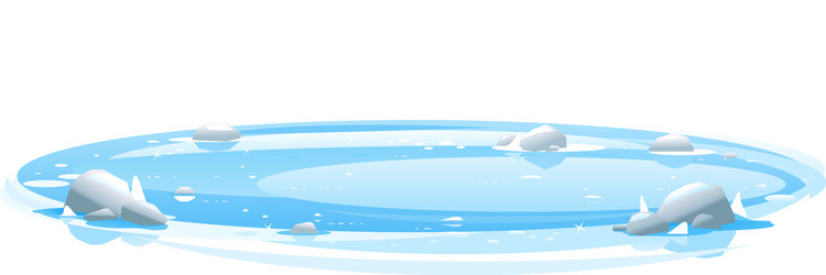 Small oval pond isolated Royalty Free Vector Image
