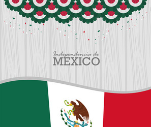 Independencia de mexico lettering Royalty Free Vector Image