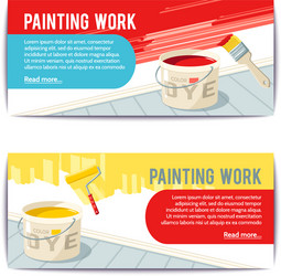 Painting work design concept Royalty Free Vector Image