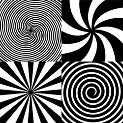 Spirals circular wave elements psychedelic Vector Image