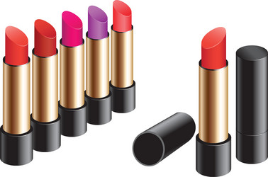Lipstick collection Royalty Free Vector Image - VectorStock