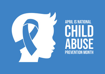 National child abuse prevention month poster Vector Image