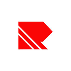 R letter play button logo design Royalty Free Vector Image