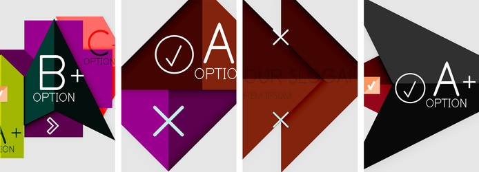 Set of arrow backgrounds for Royalty Free Vector Image