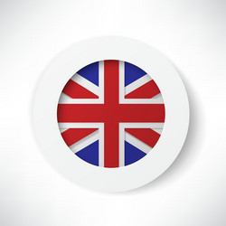 United kingdom flag button Royalty Free Vector Image