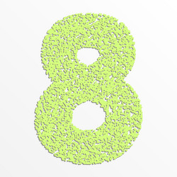 Colorful digits with grain texture digit 7 Vector Image