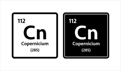 Copernicium symbol chemical element Royalty Free Vector
