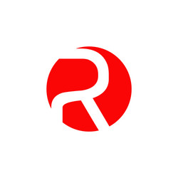 R letter play button logo design Royalty Free Vector Image