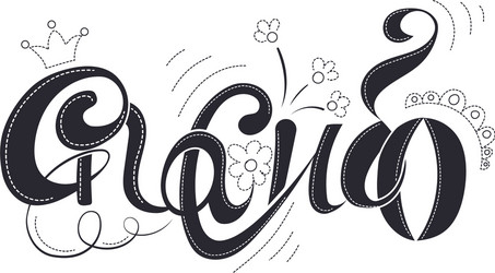 Word thank you from russian Royalty Free Vector Image