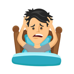 Sleep on back in relaxed position 2d isolated Vector Image