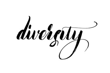 Classic black calligraphy diversity handwritten Vector Image