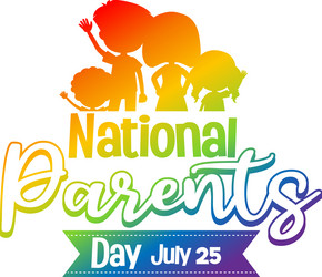 National parents day poster template Royalty Free Vector
