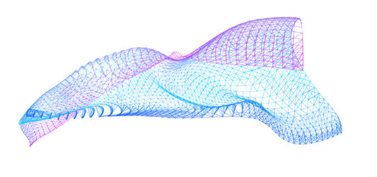 Network lines net wave information flow Royalty Free Vector
