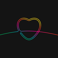 Hugs of rainbow heart line Royalty Free Vector Image