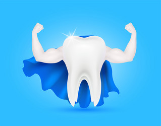 Teeth healthy superheroes Royalty Free Vector Image