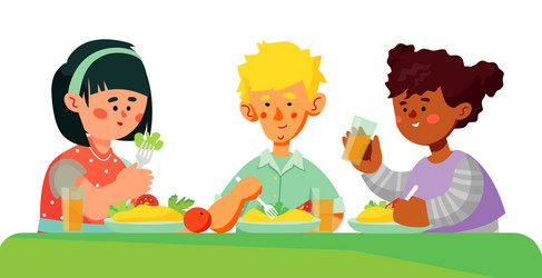 Lunchtime concept banner cartoon style Royalty Free Vector