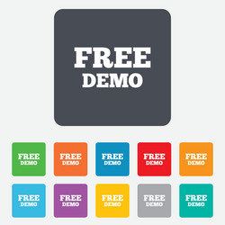Demo sign icon demonstration symbol Royalty Free Vector