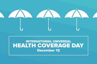 International universal health coverage day Vector Image