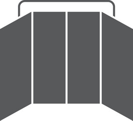 Open double door icon symbol isolated on white Vector Image