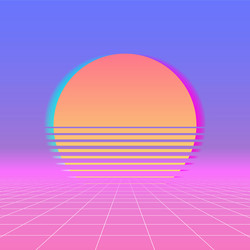Neon Sunset Vector Images (over 3,400)