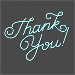 Thank you hand lettering Royalty Free Vector Image