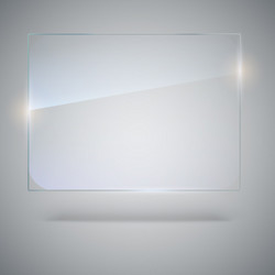 Realistic horizontal transparent glass frame Vector Image
