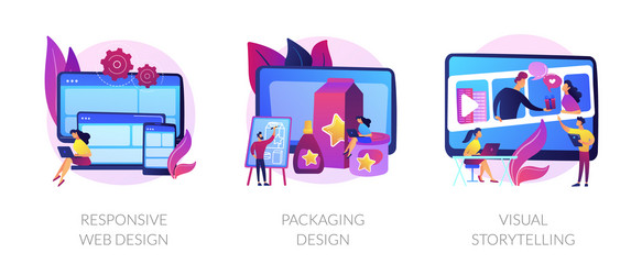 Design services concept metaphors Royalty Free Vector Image