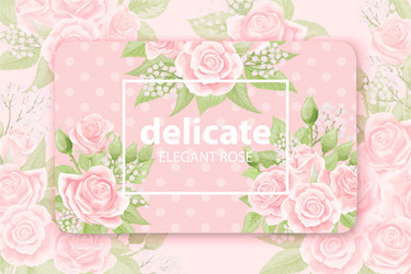 Elegant floral background for your card flyer Vector Image