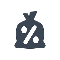 Loan interest rates falling icon Royalty Free Vector Image