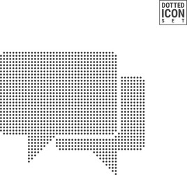 Chat dot pattern icon dotted isolated Royalty Free Vector