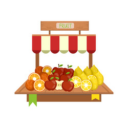 Market pavilion for sale fruit Royalty Free Vector Image