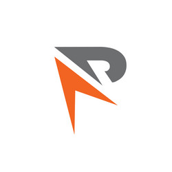 R letter play button logo design Royalty Free Vector Image