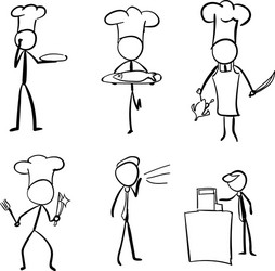 Stick Man Chef Vector Images (over 240)
