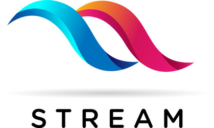 Stream abstract logo symbol icon Royalty Free Vector Image