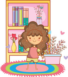 Library Cute Girl Vector Images (over 4,100)